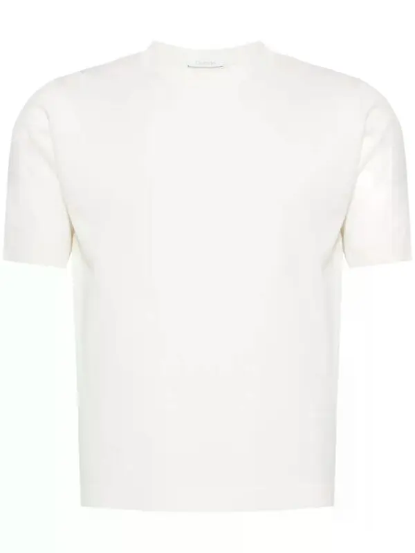 CRUCIANI Knitted T-shirt - Neutrals