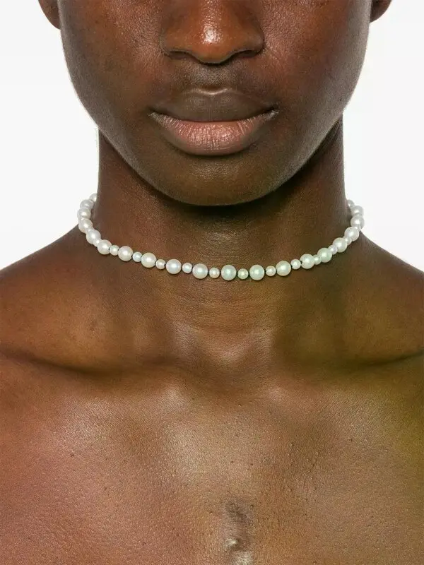 Mizuki 14kt Yellow Gold Freshwater Pearl Necklace - Black