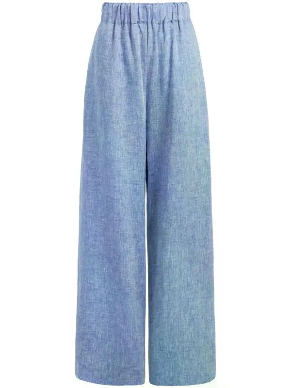 Bondi Born Denim Organic Linen High-waisted Trousers