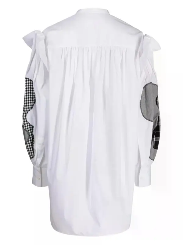 ENFOLD Patchwork Long-sleeved Shirt