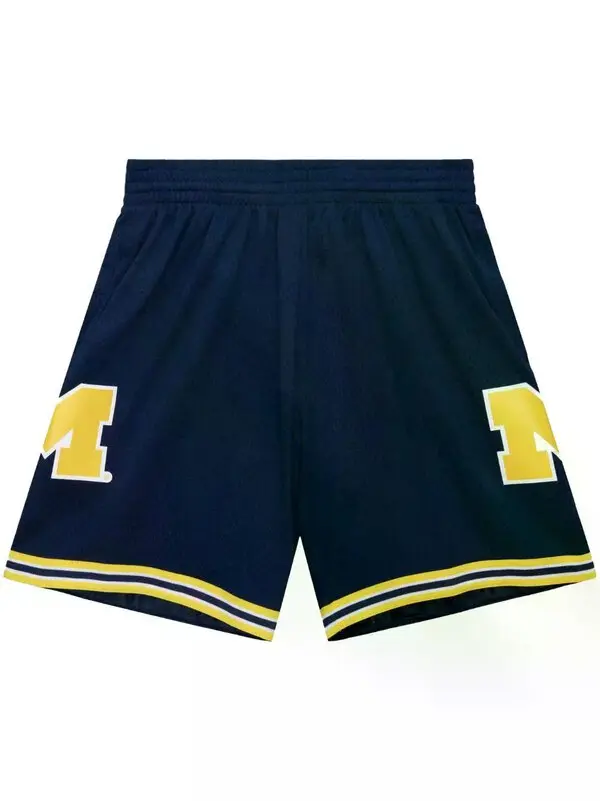 Mitchell & Ness Ncaa Michigan Wolverines 1991 Road Shorts - Blue