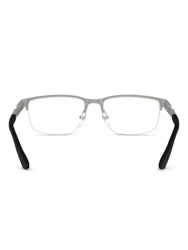 Emporio Armani Rectangle Frame Eyeglasses - Silver