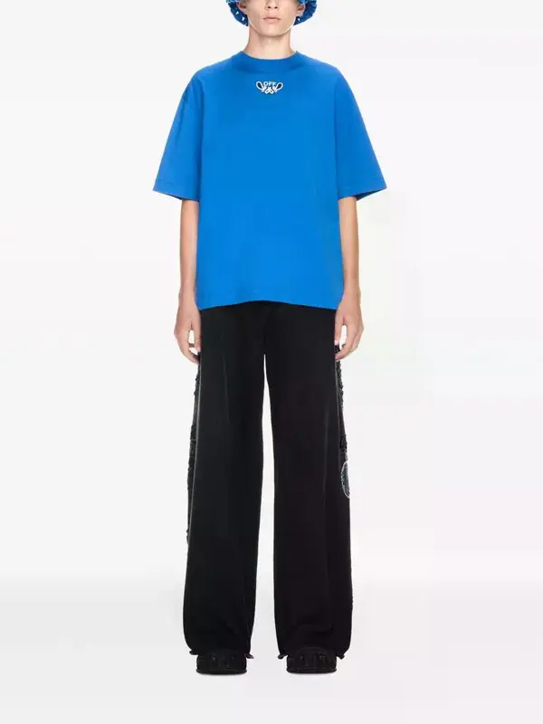 Off-White Arrow Bandana-embroidered Cotton T-shirt