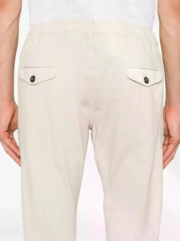 Eleventy Tapered Trousers With Drawstring Waist - Neutrals