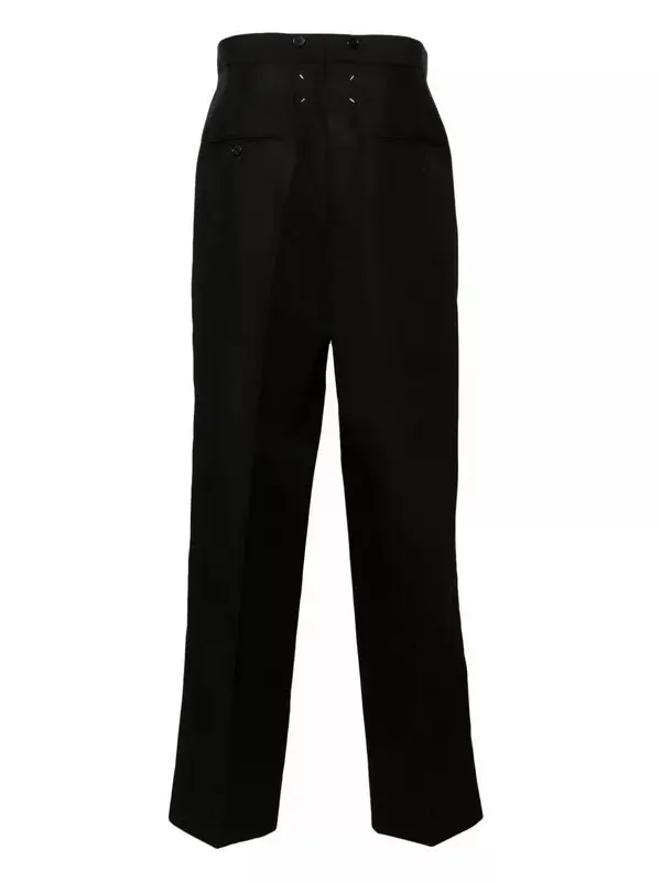 MAISON MARGIELA High-waist Wide-leg Trousers - Black