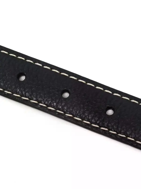 TOTEME Stitch Detail Leather Belt - Black