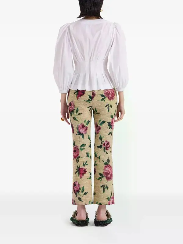 La DoubleJ Floral Print Tailored Trousers
