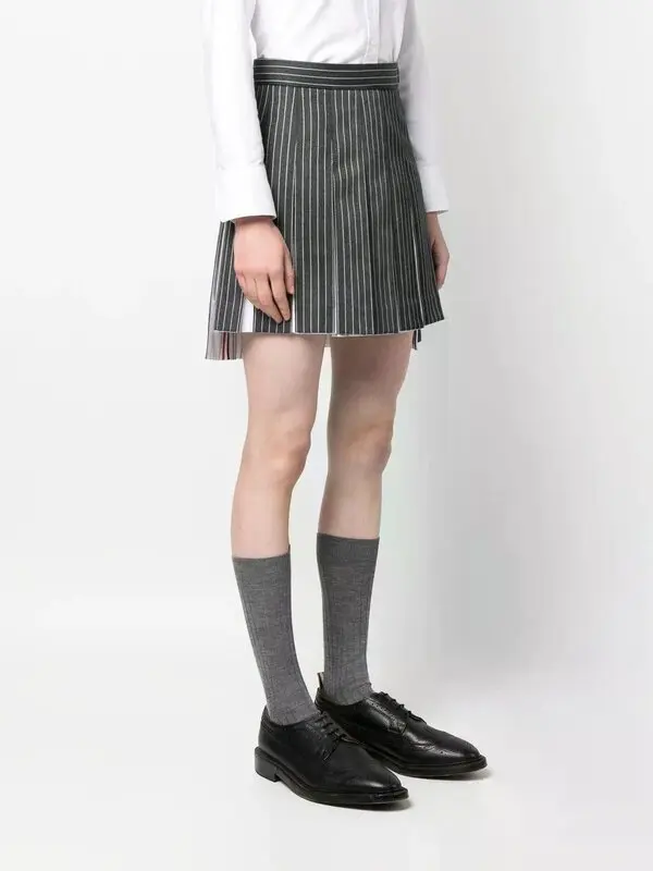Thom Browne Pinstripe-print Pleated Skirt