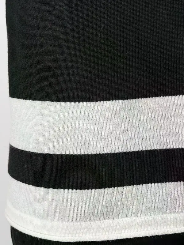 PAURA And White Merino Stripe Detail Jumper