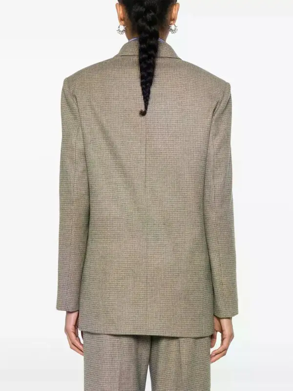 Pinko Check-pattern Double-breasted Blazer