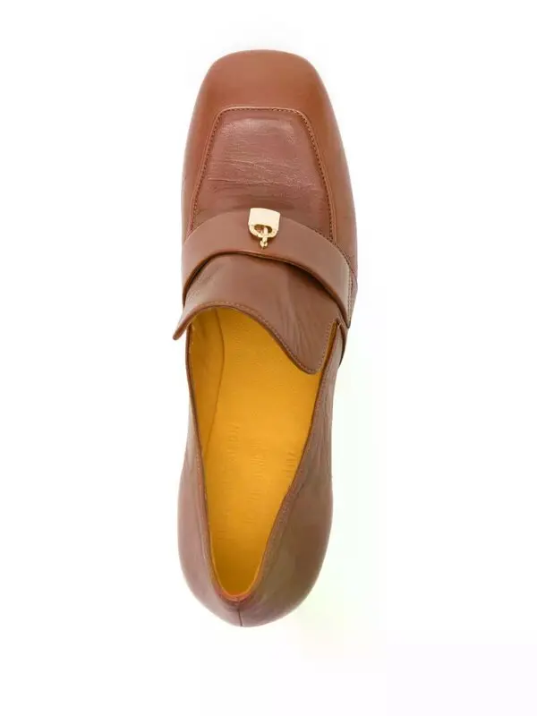 MADISON MAISON Lock 55mm Leather Pumps - Brown