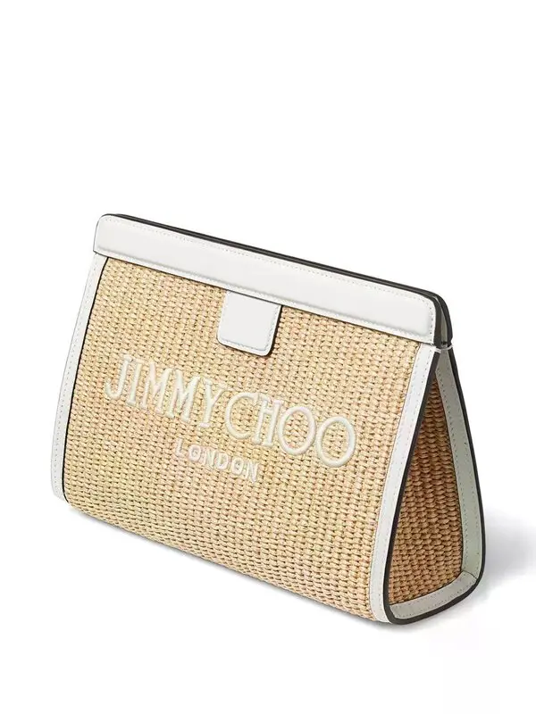 JIMMY CHOO Raffia Pouch - Neutrals