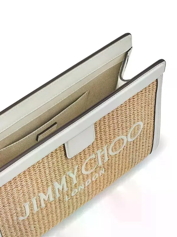 JIMMY CHOO Raffia Pouch - Neutrals