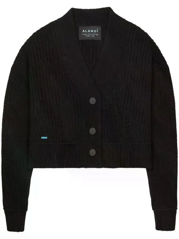 Alanui Cashmere-cotton Cardigen-coat - Black