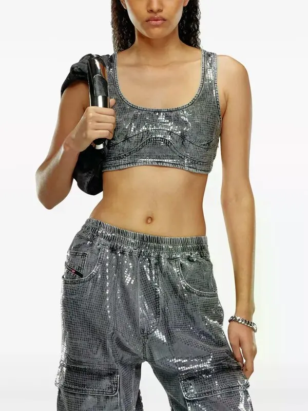 DIESEL® De-toppy-s Denim Crop Top