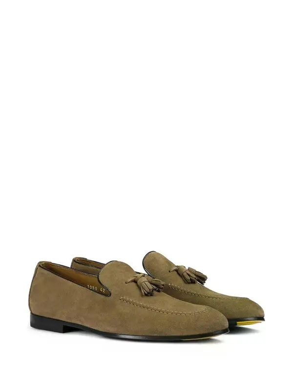 DOUCAL'S Suede Tassel Loafers - Green