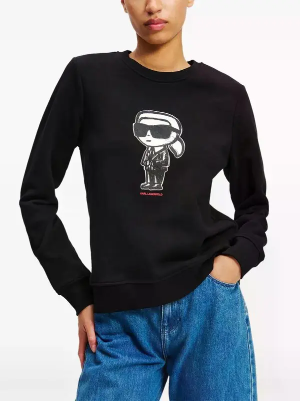 Karl Lagerfeld Ikon Sketch Sweatshirt - Black