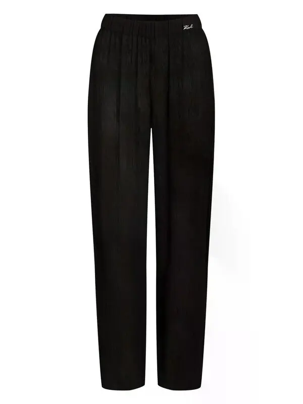 Karl Lagerfeld Plissé Beach Trousers - Black