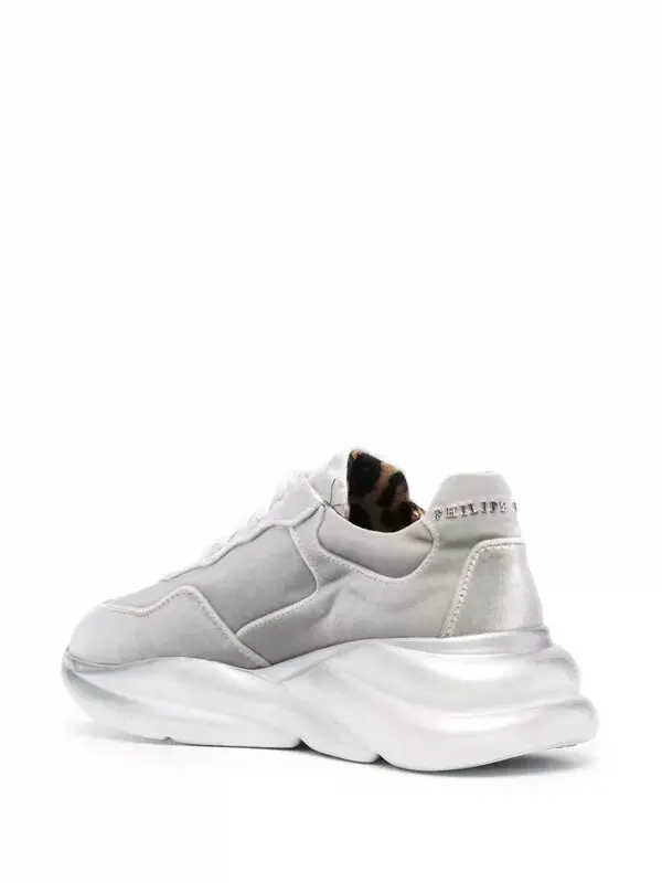 Philipp Plein Velvet Runner Metallic-effect Sneakers