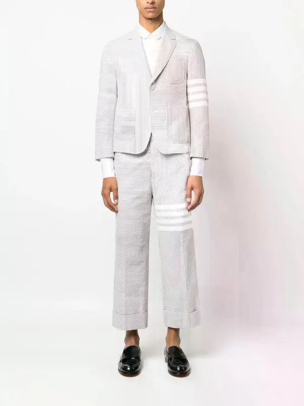 Thom Browne Striped Single-breasted Blazer
