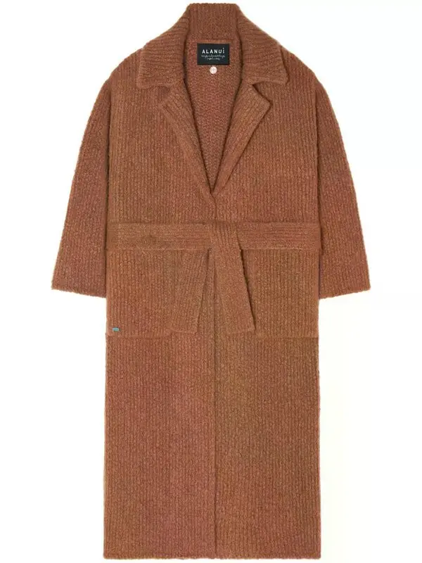 Alanui Knitted Robe Coat - Brown