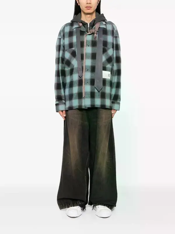 Mihara Yasuhiro Wide-leg Double Layer Denim Trousers