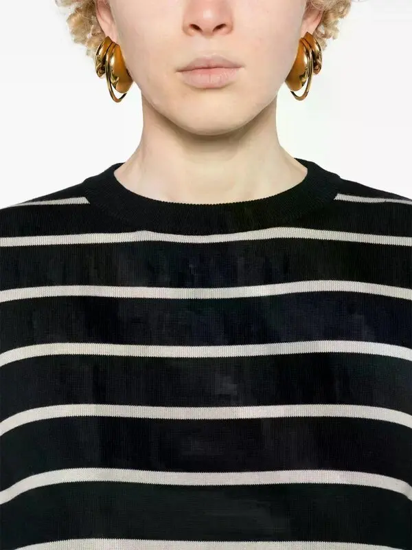 Lorena Antoniazzi Striped Cotton Blend Jumper