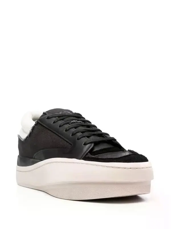 Y3 Centennial Lo Leather Sneakers - Black