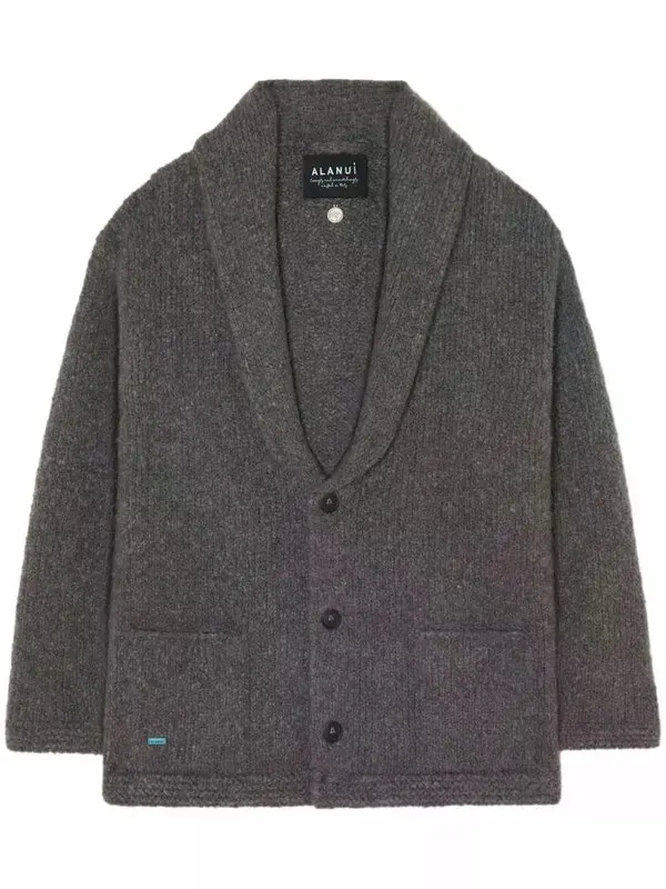 Alanui Finest Ribbed Cardigan - Grey