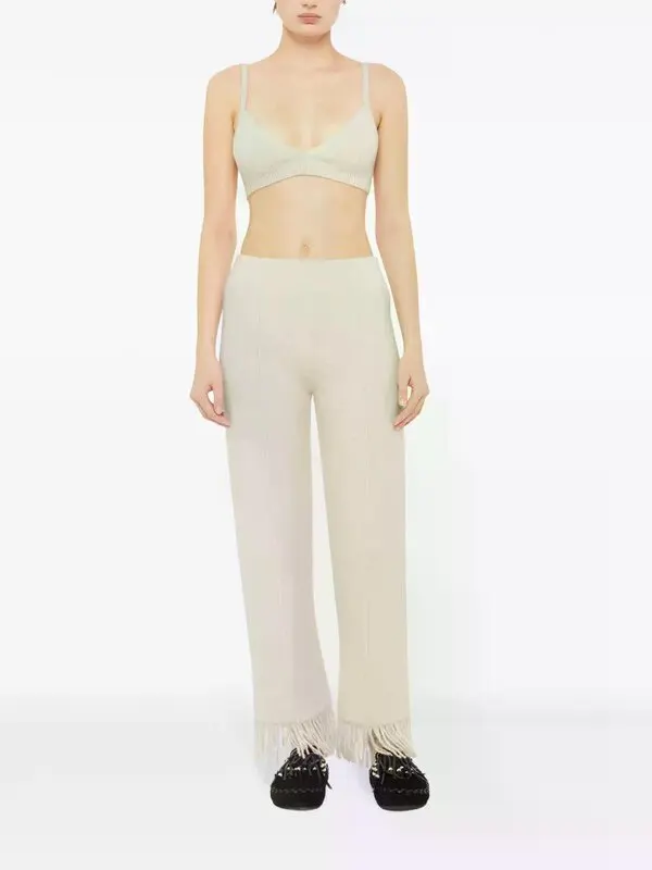Alanui Fringe-detail Trousers - White