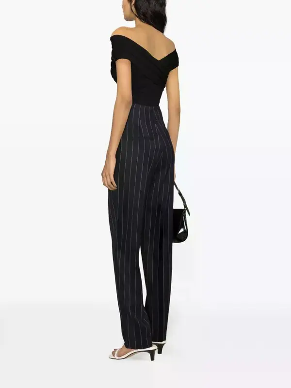 IRO PARIS Horacia Pinstriped Tapered-leg Trousers