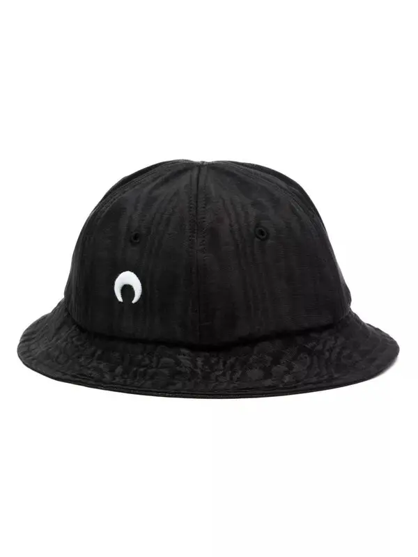 MARINE SERRE Embroidered Logo Bucket Hat - Black