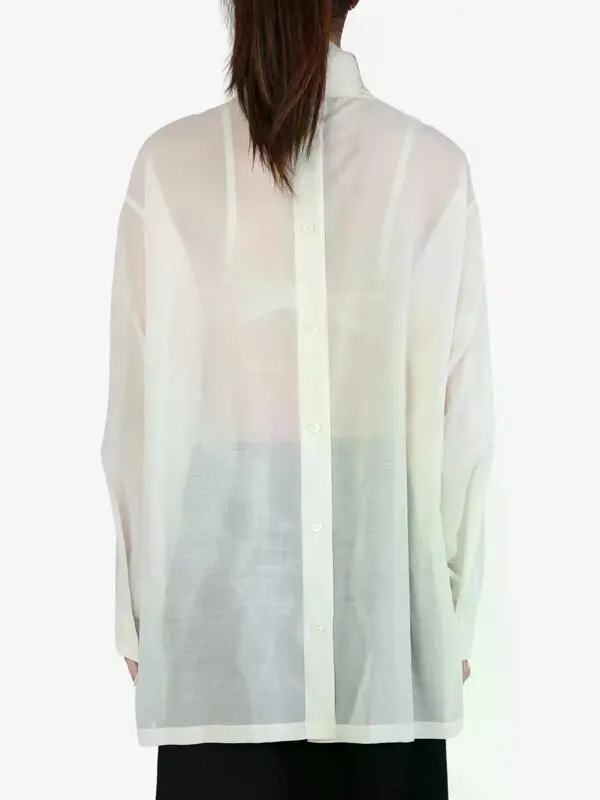 Issey Miyake Sheer Wool Blend Blouse