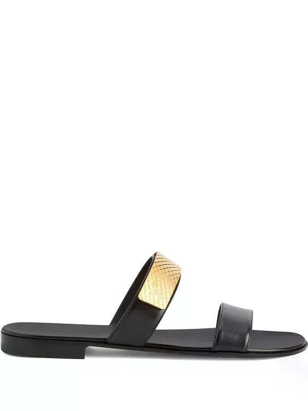 GIUSEPPE ZANOTTI Strappy Slip-on Sandals - Black