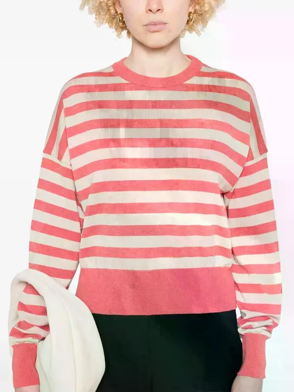 DANIELE FIESOLI Striped Crew Neck Long Sleeve Jumper