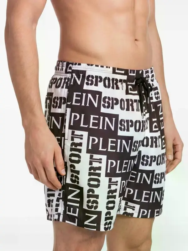 PLEIN SPORT Logo-print Swim Shorts