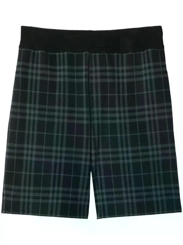 Burberry Checked Shorts - Blue
