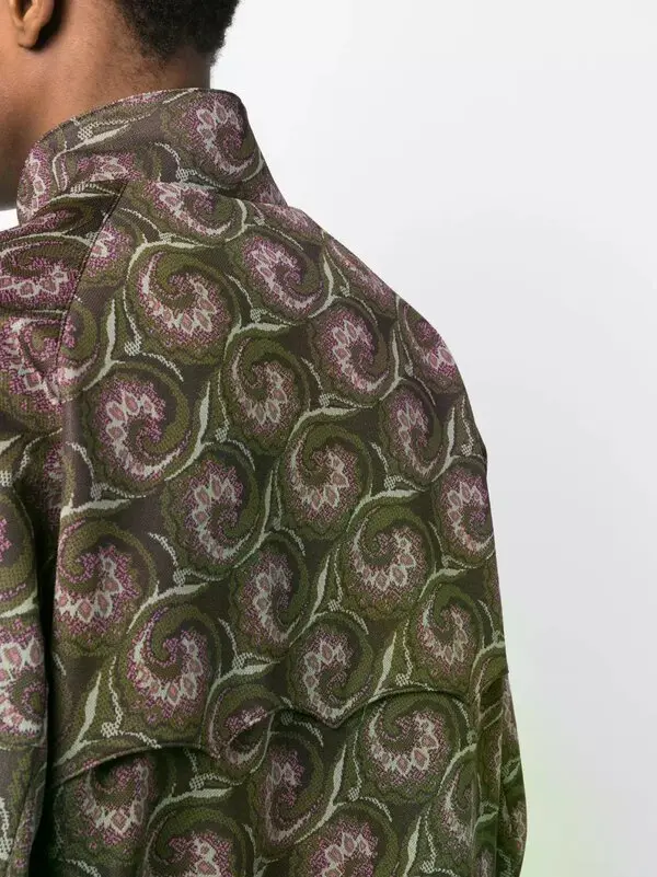 Needles Graphic Print Funnel Neck Jacket
