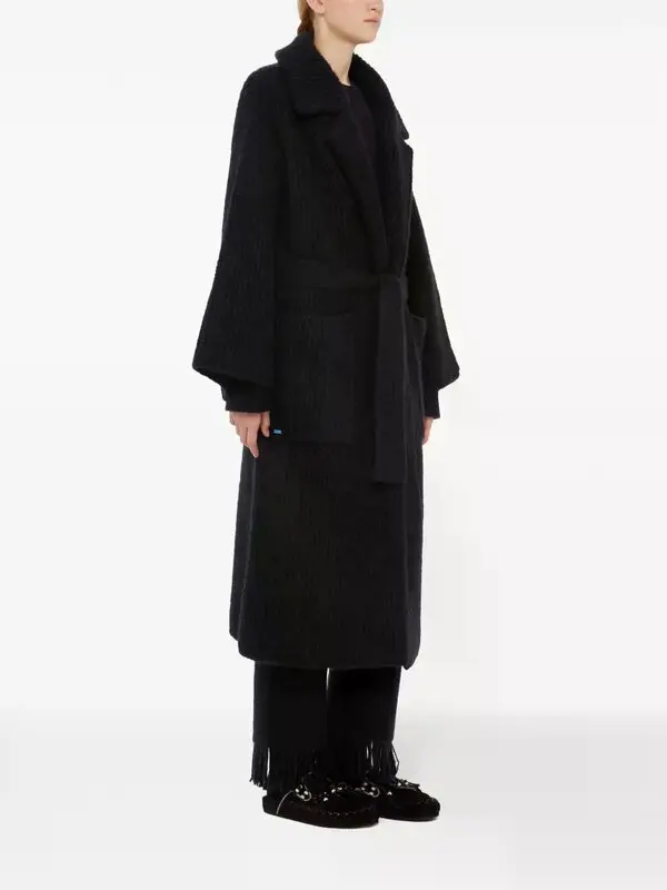 Alanui Knitted Robe Coat - Black