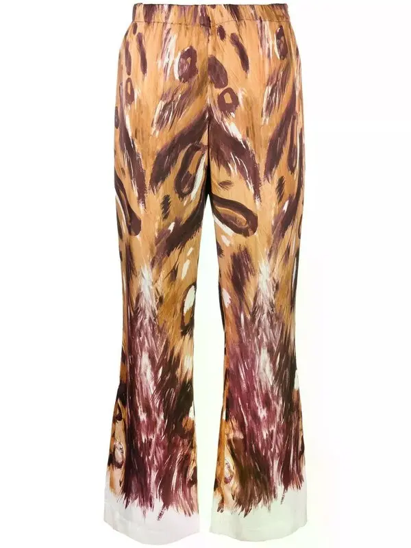 Marni Graphic-print Flared Trousers