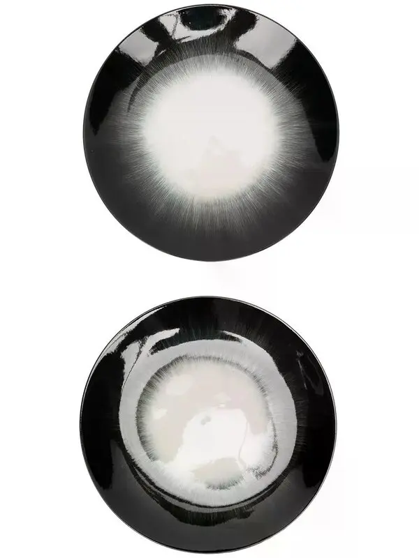 ANN DEMEULEMEESTER X SERAX Set Of Two-tone Porcelain Plates