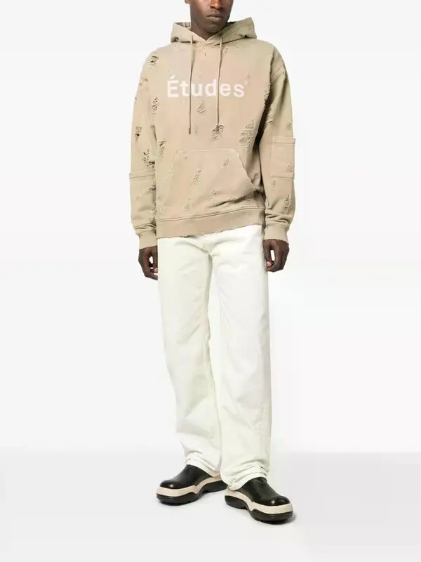 Études Studio Ensemble Distressed-effect Hoodie