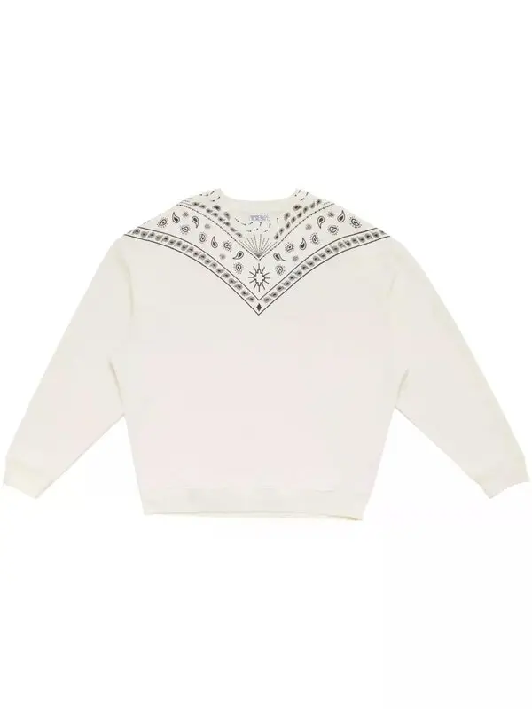 COUNTY OF MILAN Bandana-print Cotton Sweatshirt - Neutrals