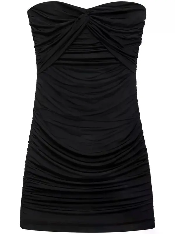 ANINE BING Ravine Ruched Mini Dress