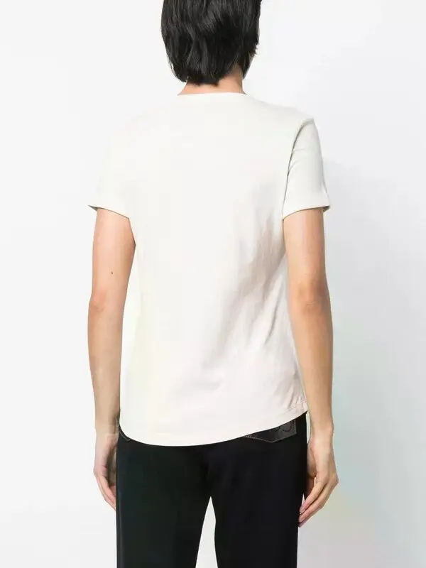 Ralph Lauren Hailly Cotton T-shirt With Embellishment - Neutrals