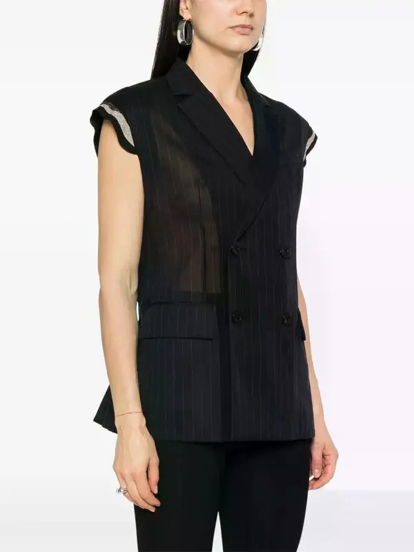 Sacai Pinstriped Waistcoat