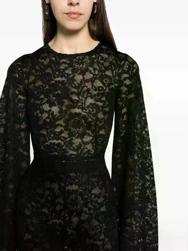 Dolce & Gabbana Mini Wide-sleeve Lace Dress