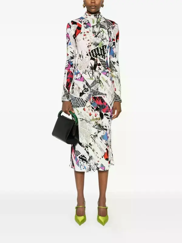 Diane Von Furstenberg Doha Long-sleeve Top With Poster Girl Print