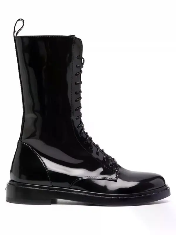 LE SILLA Sama Lace-up Boots - Black