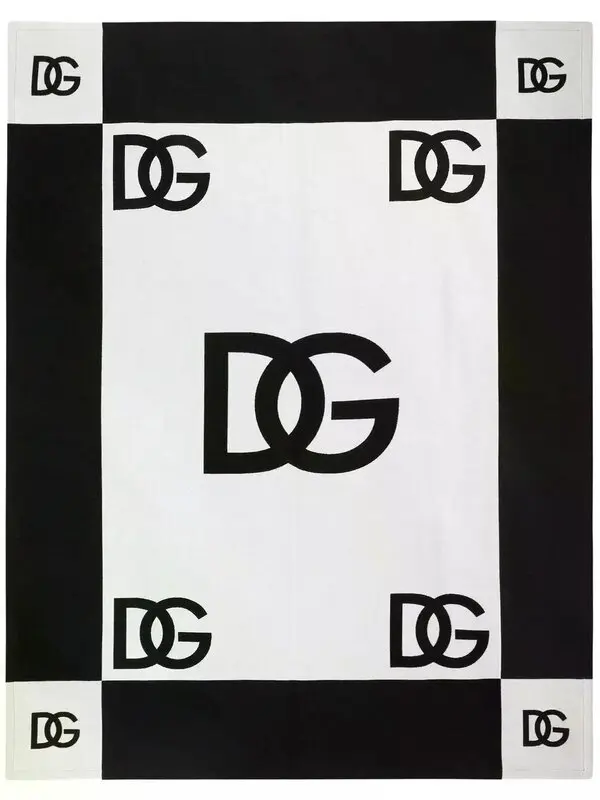 Dolce & Gabbana Logo-pattern Cotton Blanket